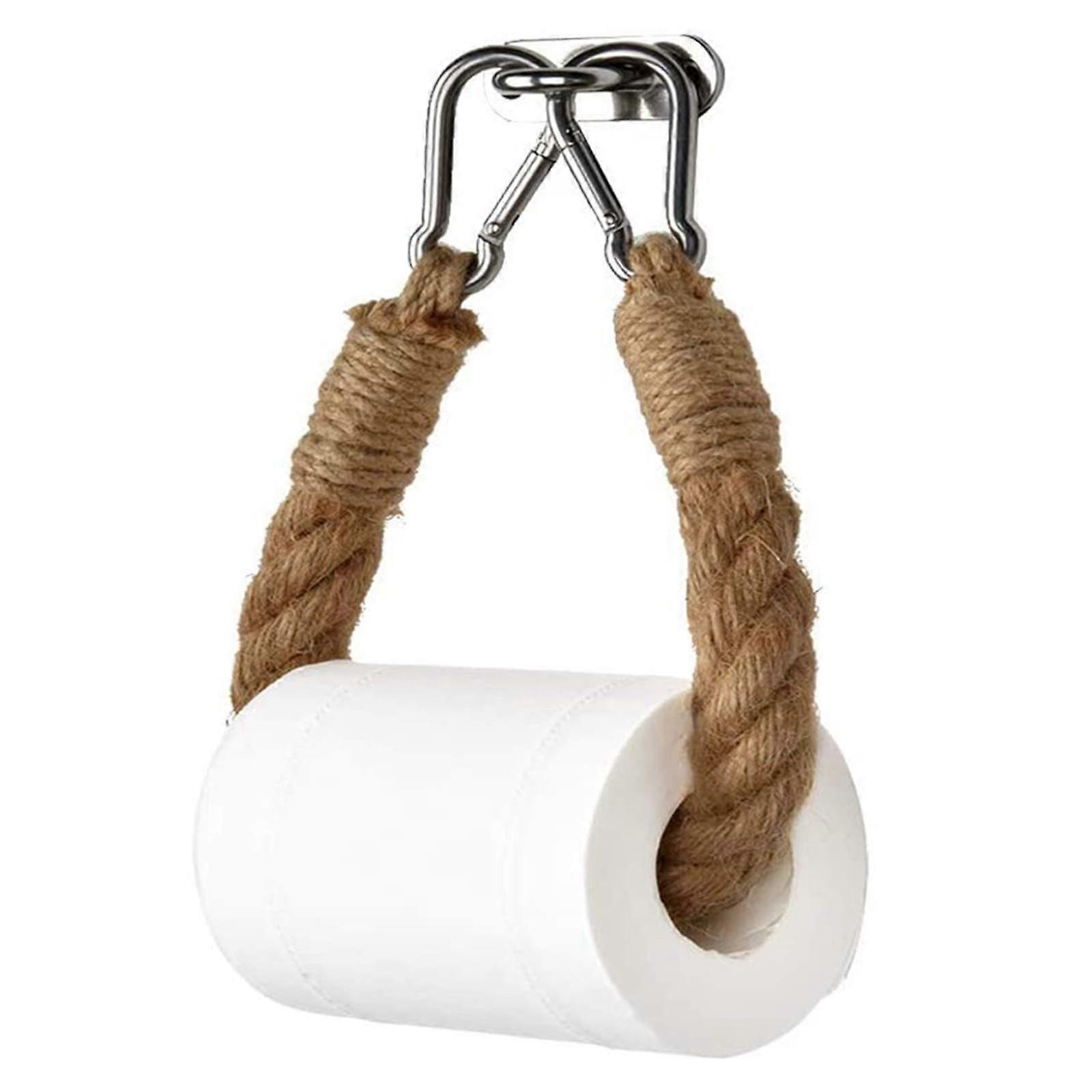 Retro Rope Towel Rack Toilet Vintage Towel Rack Toilet Paper Holder ...