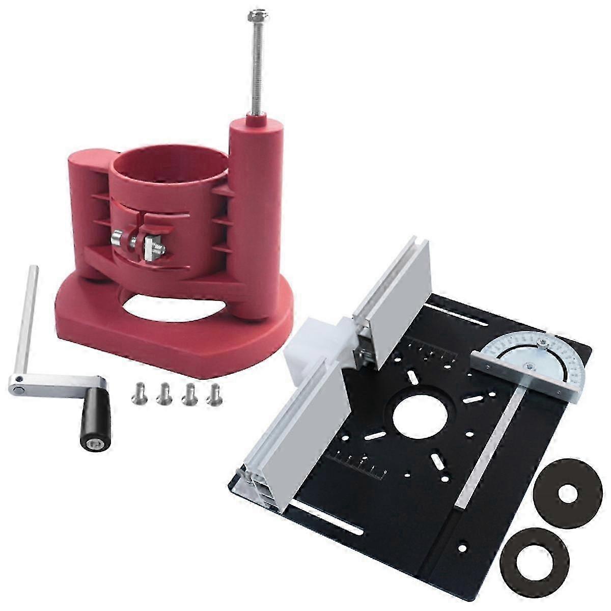 Precision Router Table Lift System -router Plate Insert Set- For Quick ...