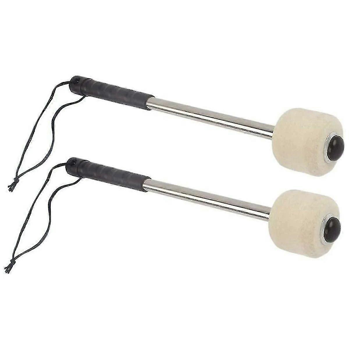 2pcs Bass Drum Mallet Drum Stick With Wool Felt Head Percussion ...
