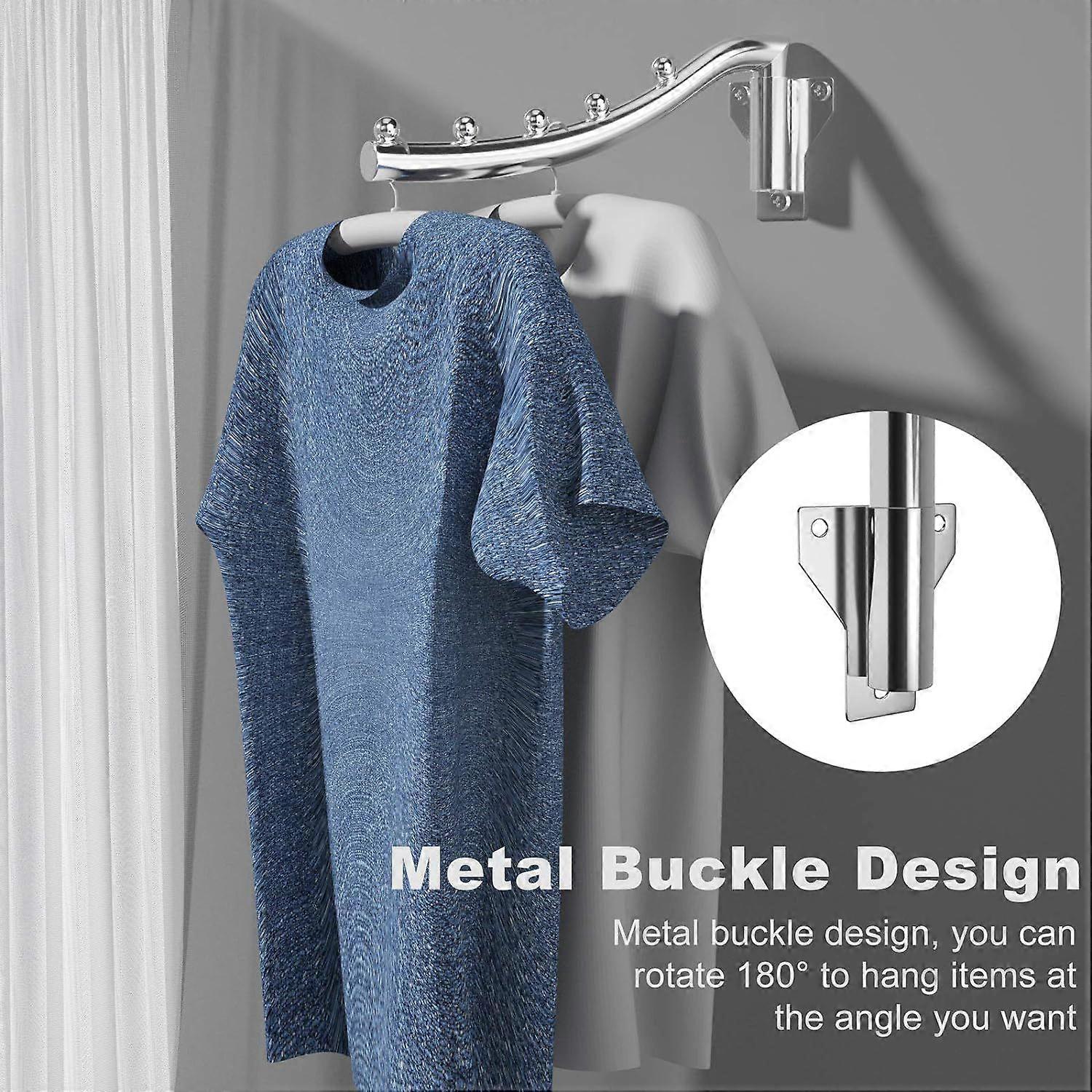 Foldable Wall Hanger 1 PCS, Swivel Clothes Rack, 180 Rotation Towel ...