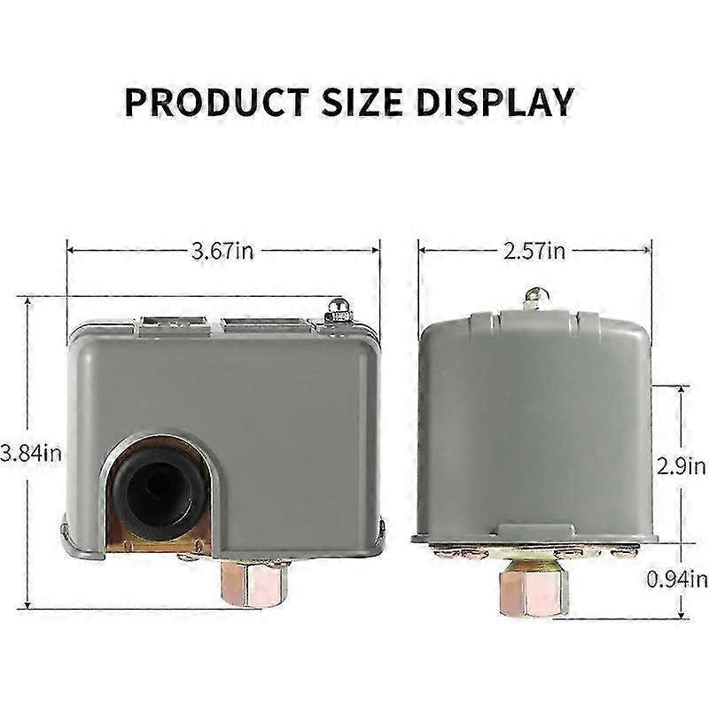 1PC Water Pressure Switch for Well Pump, 30-50 PSI, 1/4 Inch Female NPT ...