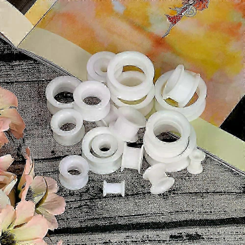 3-38mm Big Size Hollow Silicone Flexible Double Flared Flesh Ear Tunnel ...