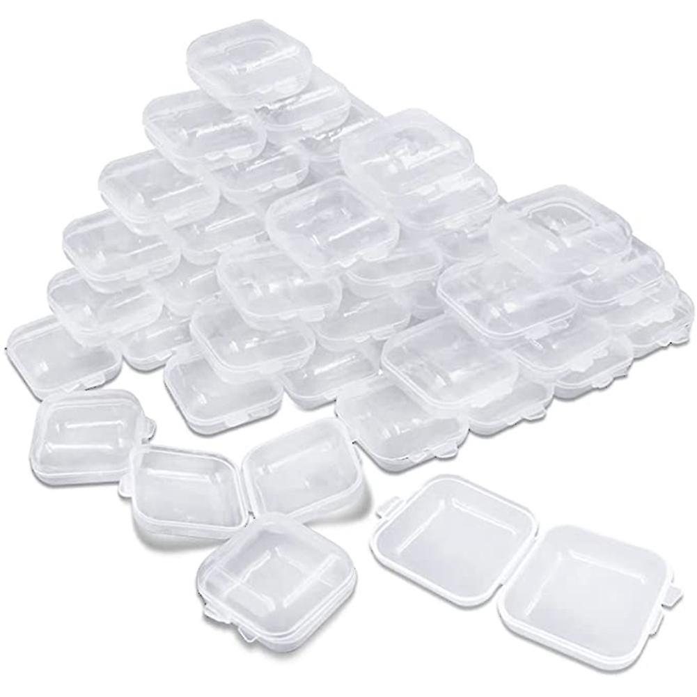 50 Pack Of Small Clear Plastic Storage Containers, Mix Empty Minis ...