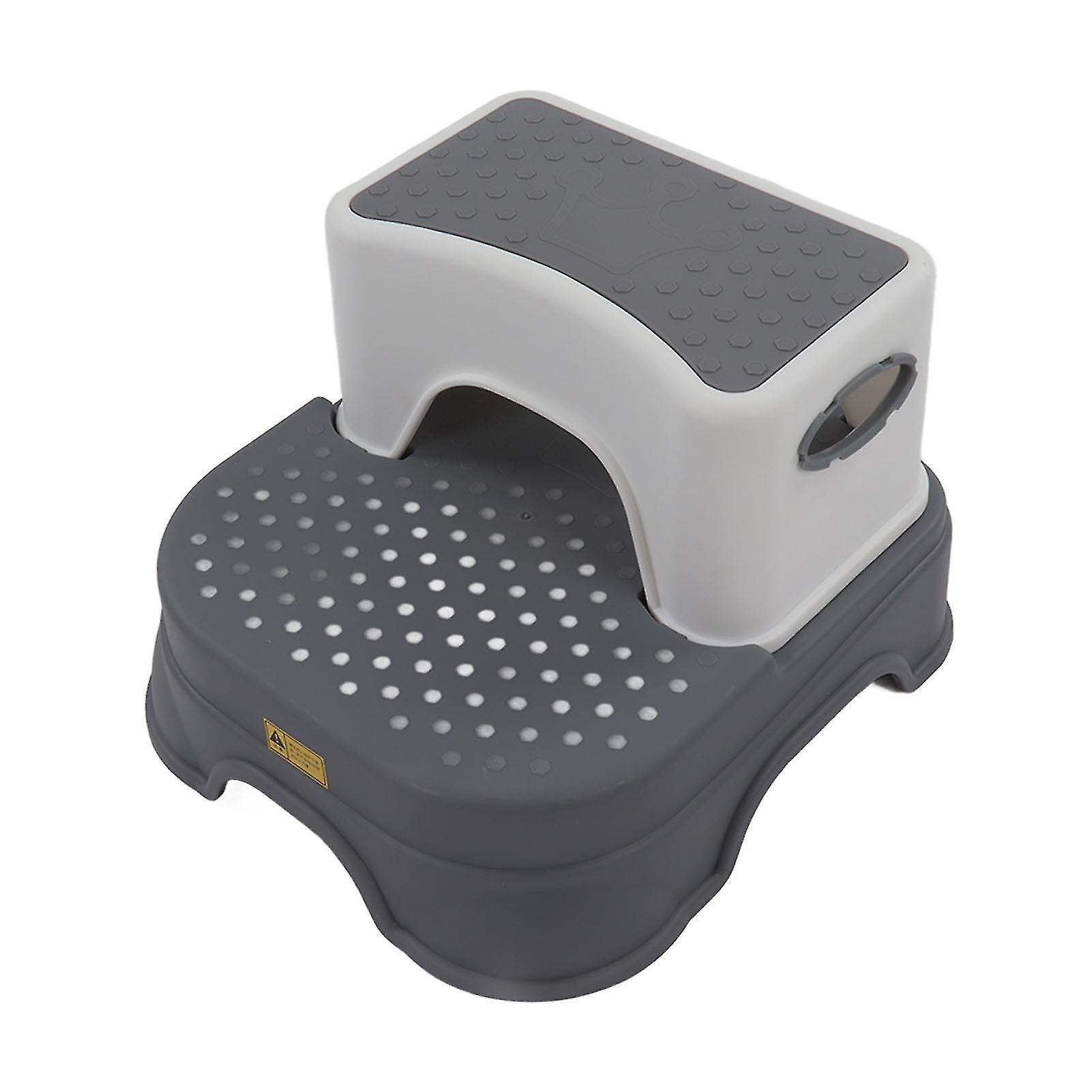 Kids Step Stool Double Antiskid Height Adjustable Widened Base ...
