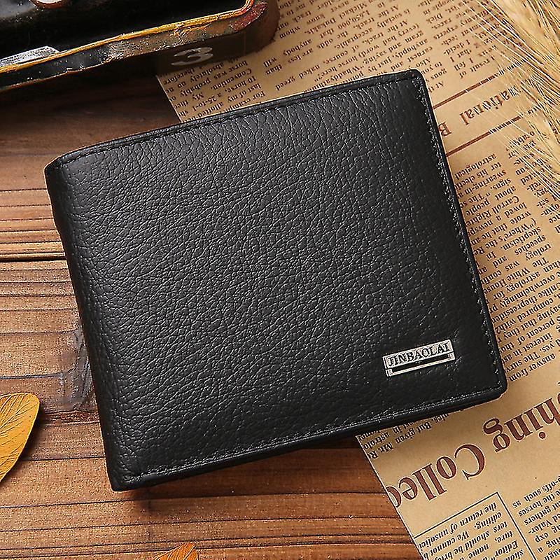 100% Genuine Leather Men Wallet Premium Product Real Cowhide Wallets ...