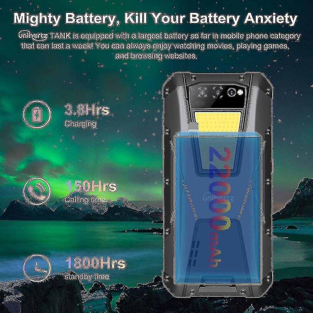 Unihertz Tank 2 12gb+256gb Laser Projector Rugged Phone | Fruugo UK