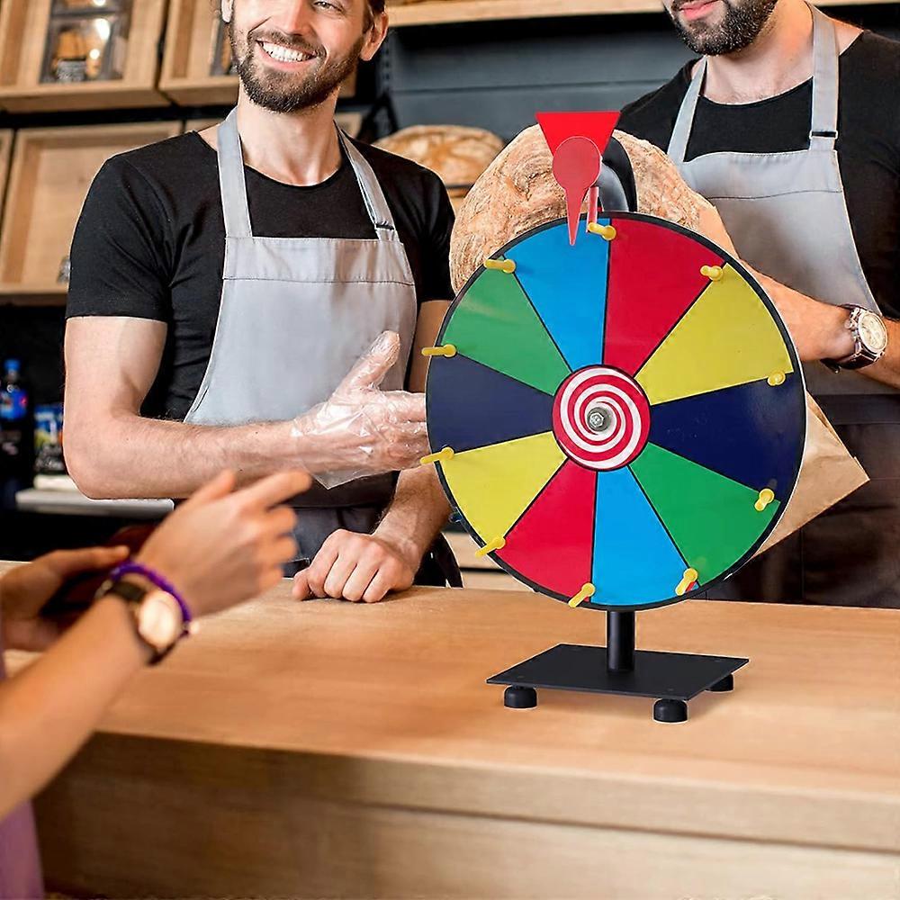 Spinning Prize Wheel 30CM 15 Color Slots Tabletop Roulette Wheel with ...