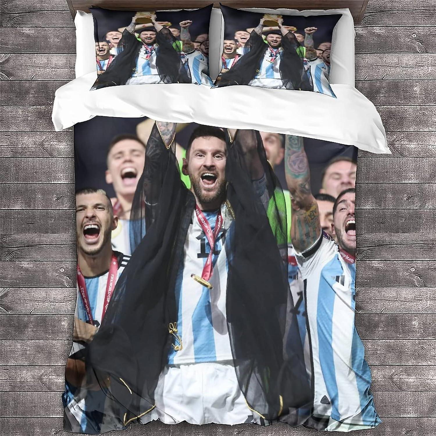 Lionel Messi 3D Print Quilt Cover Duvet Cover Set Single Print Duvet ...