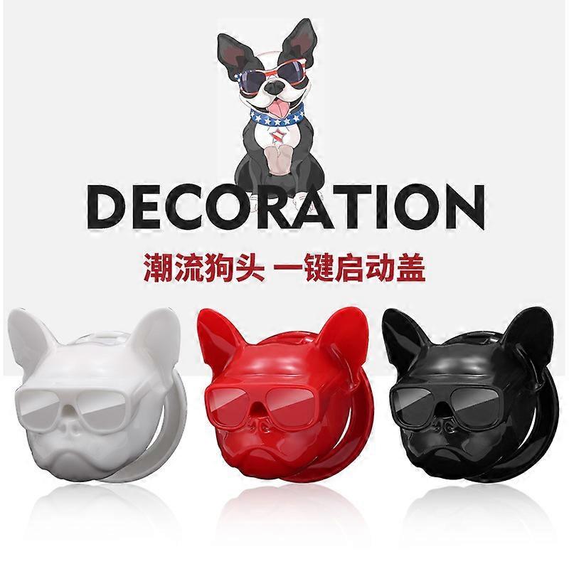 French Bulldog Car Onekey Start Stop Button Cover Ignition Switch ...