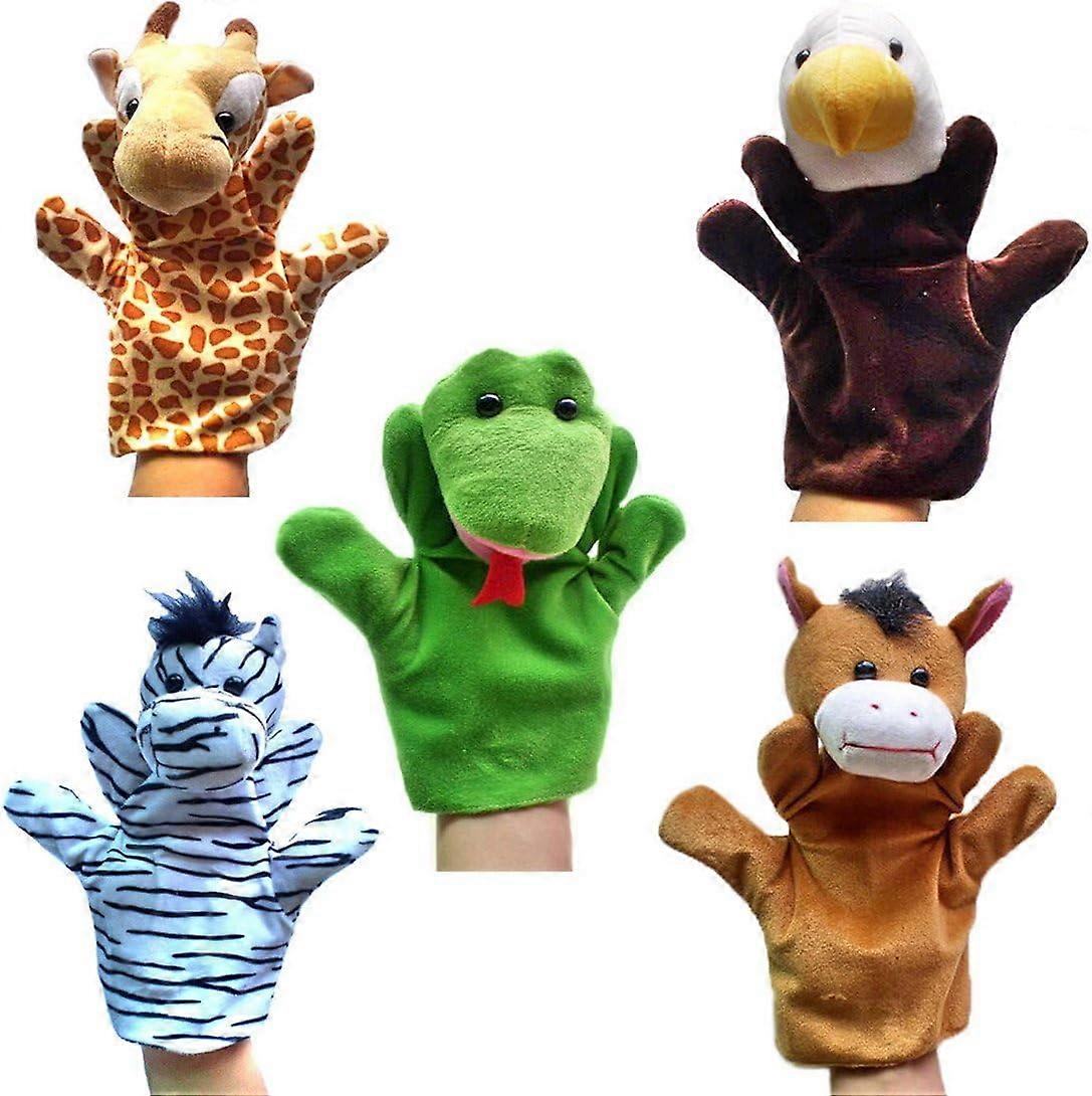 Pack of 5 Different Types Hand Puppets Giraffe, Eagle, Zebra, Horse ...