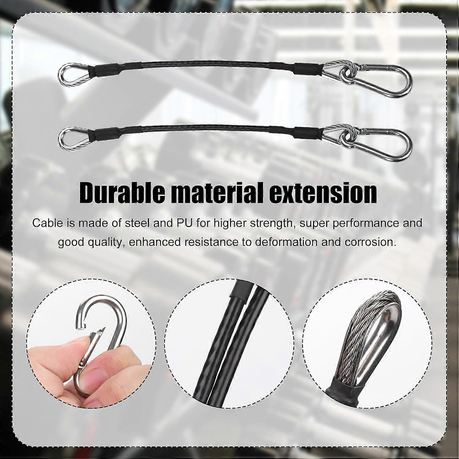 2pcs 10" Gym Extension Cable, Fitness Extension Cable Compatible with ...
