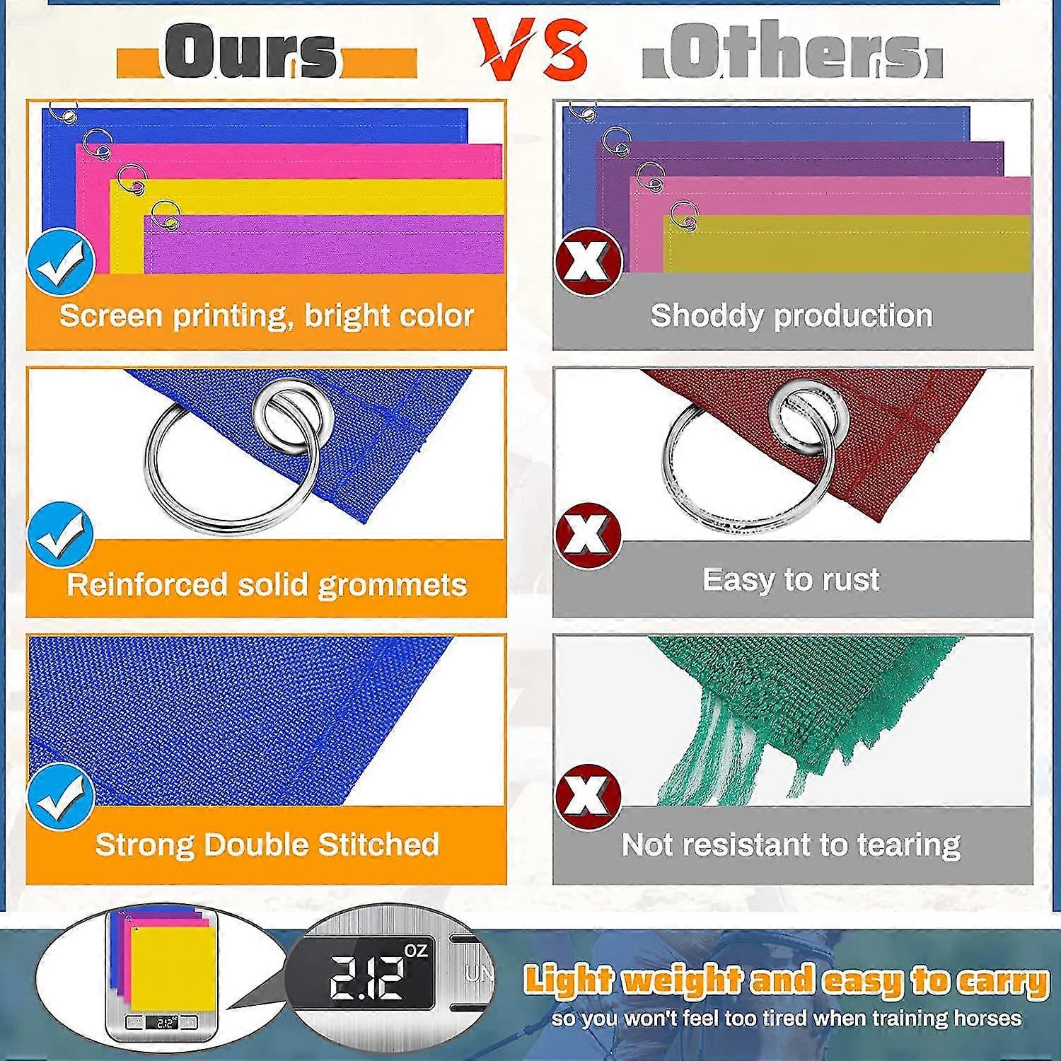 Equestrian Training Flag 4 Pieces Equestrian Training Equipment ...