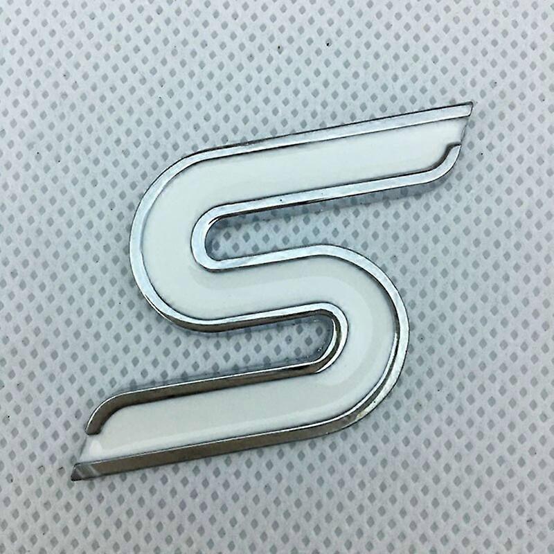 3D Metal Black Red S Logo Letters Car Trunk Emblem Badge For Ford ...