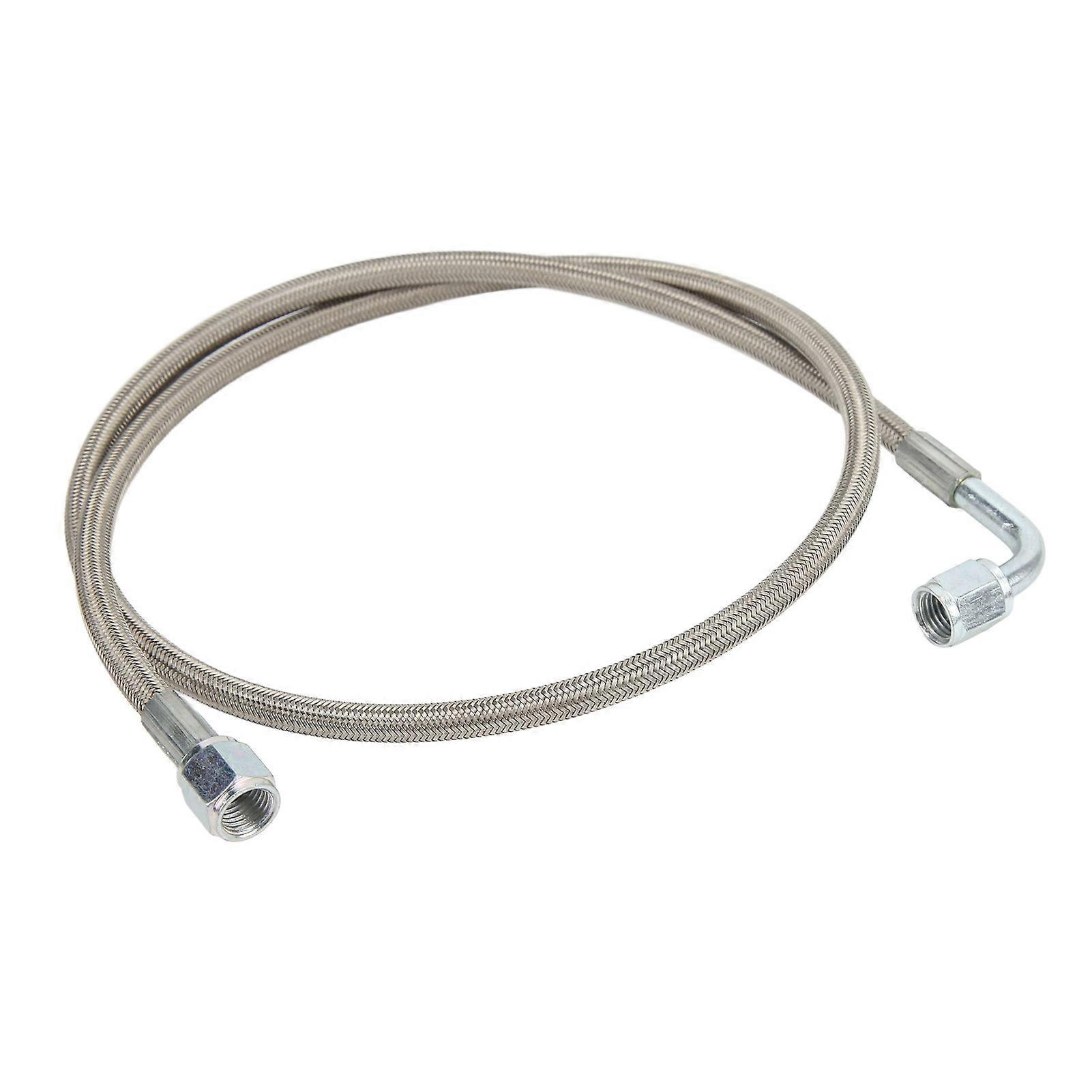 Turbo Oil Feed Line 4AN 90 Degree Stainless Steel Braided Oil Feed Tube ...