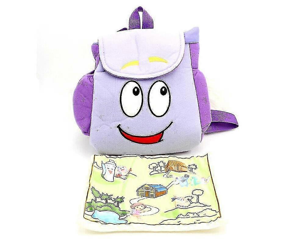 Dora The Explorer Purple Plush Backpack With Map Kids Toy School ...