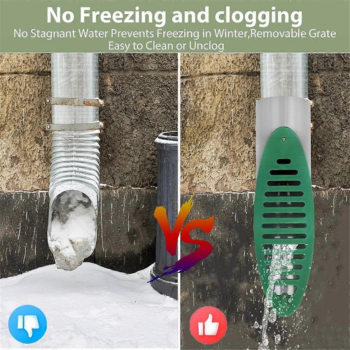 4Inch Angled Drainage Grate Yard Drain, Yard Drain Emitter Drainage ...