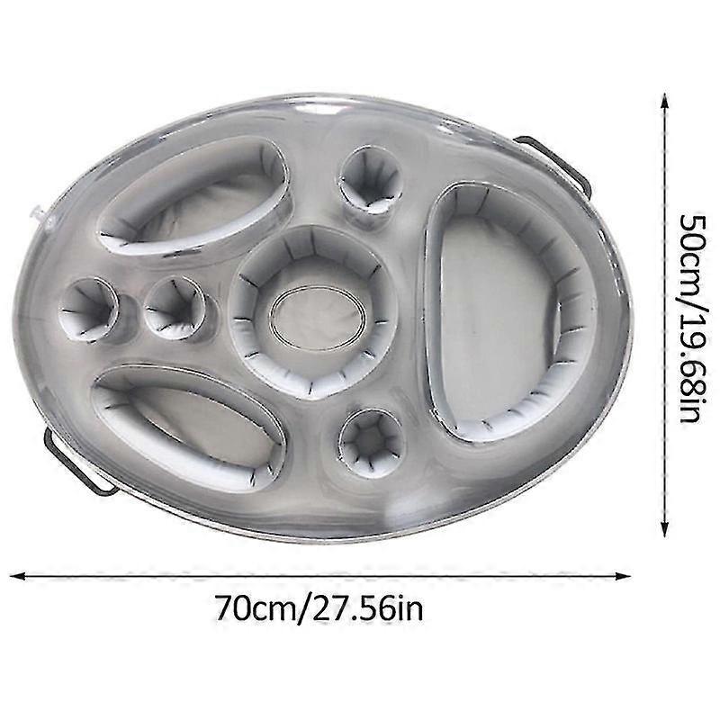 Pvc Water Inflatable Pool Dining Tray Inflatable Perforated Drink ...