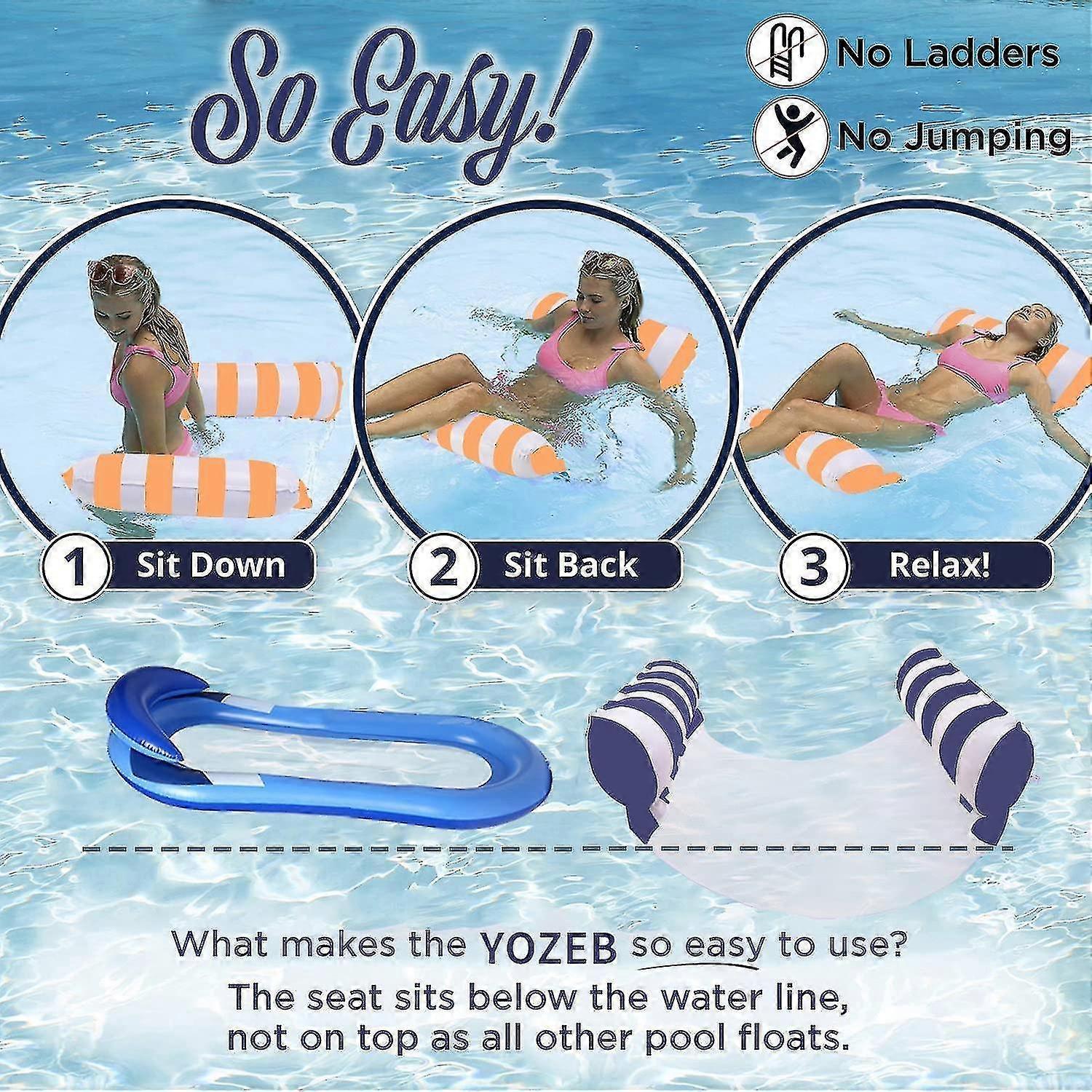 Pool Floats Adult Size - Nflatable Pool Float Pool Floaties | Fruugo UK