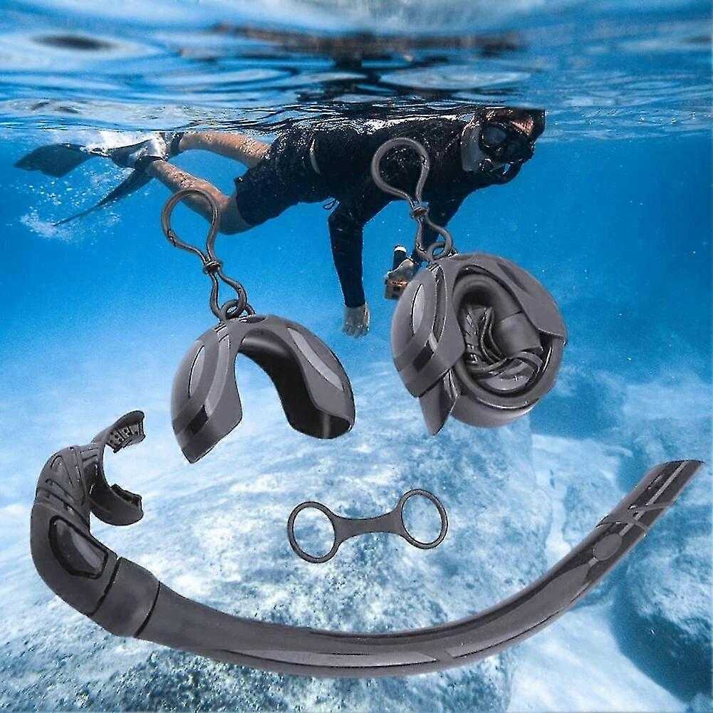 Diving Snorkel Foldable Silicone Large-caliber Diving Snorkel Roll Up ...
