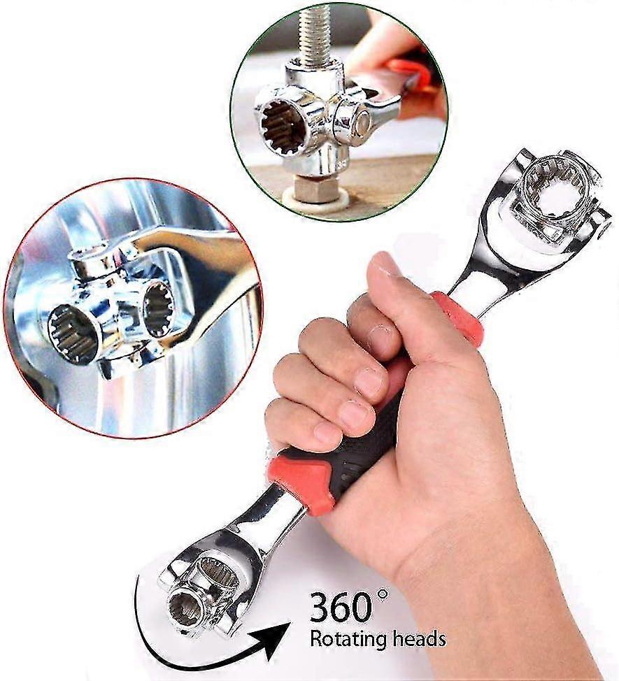 Universal Wrench Socket Wrench Multifunction Wrench Tool With 360 ...
