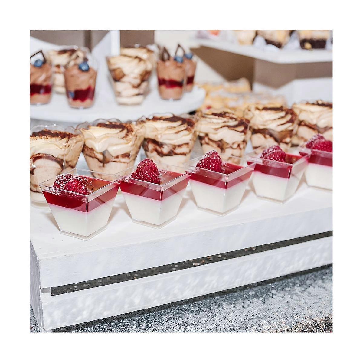 100PCS 2OZ Mini Dessert Cups for Party Small Plastic Dessert Cups ...