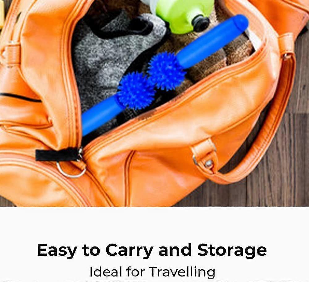 Dual Massage Sticks, Tibial Muscle Roller With 2 Rotating Massage Balls ...