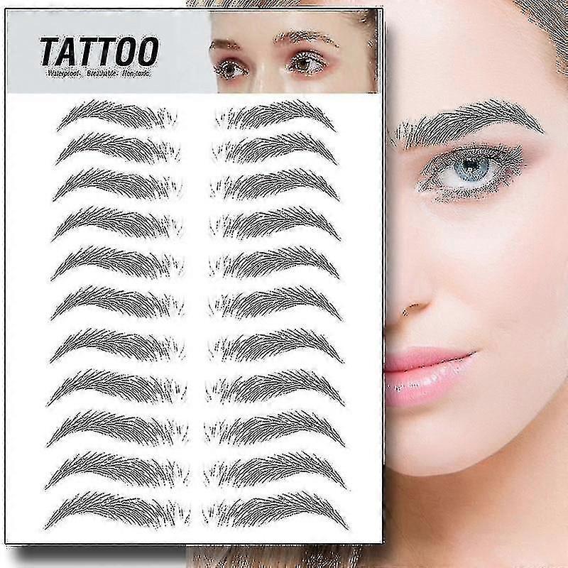 4d Hair-like Eyebrow, Tattoo Sticker, False Eyebrows, Waterproof Makeup ...
