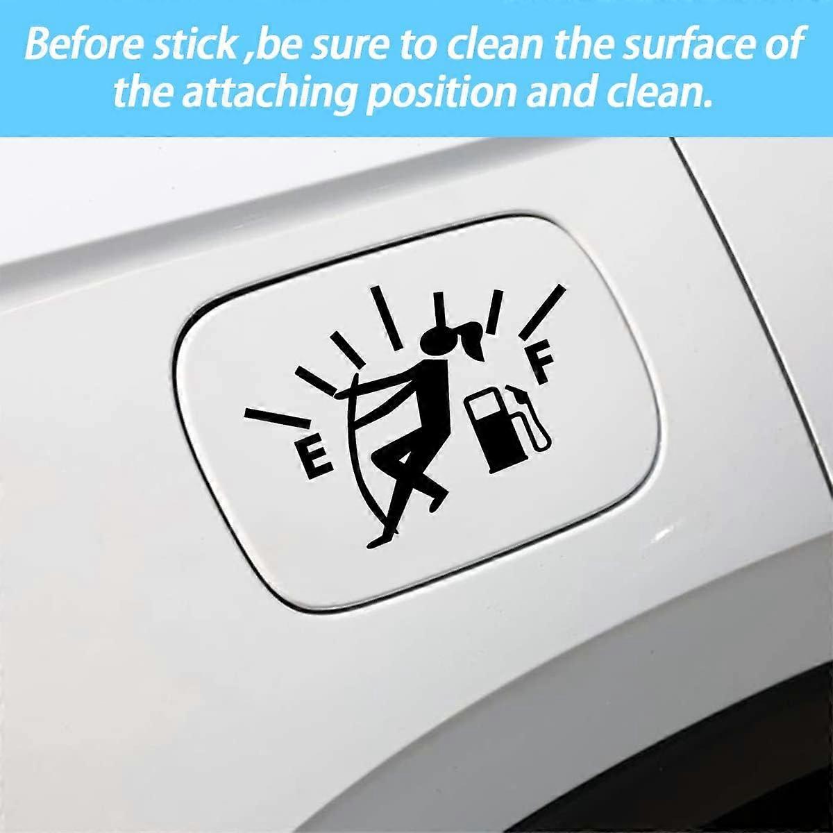 Funny Car Stickers High Gas Consumption Decal Fuel Gauge Empty Stickers ...
