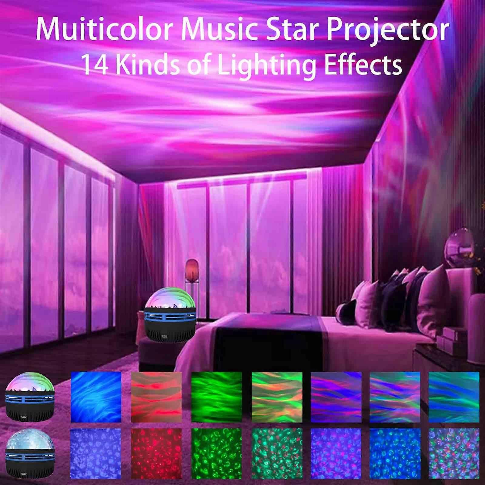 2 in 1 Northern Lights and Ocean Wave Projector,Projector with 14 Light ...