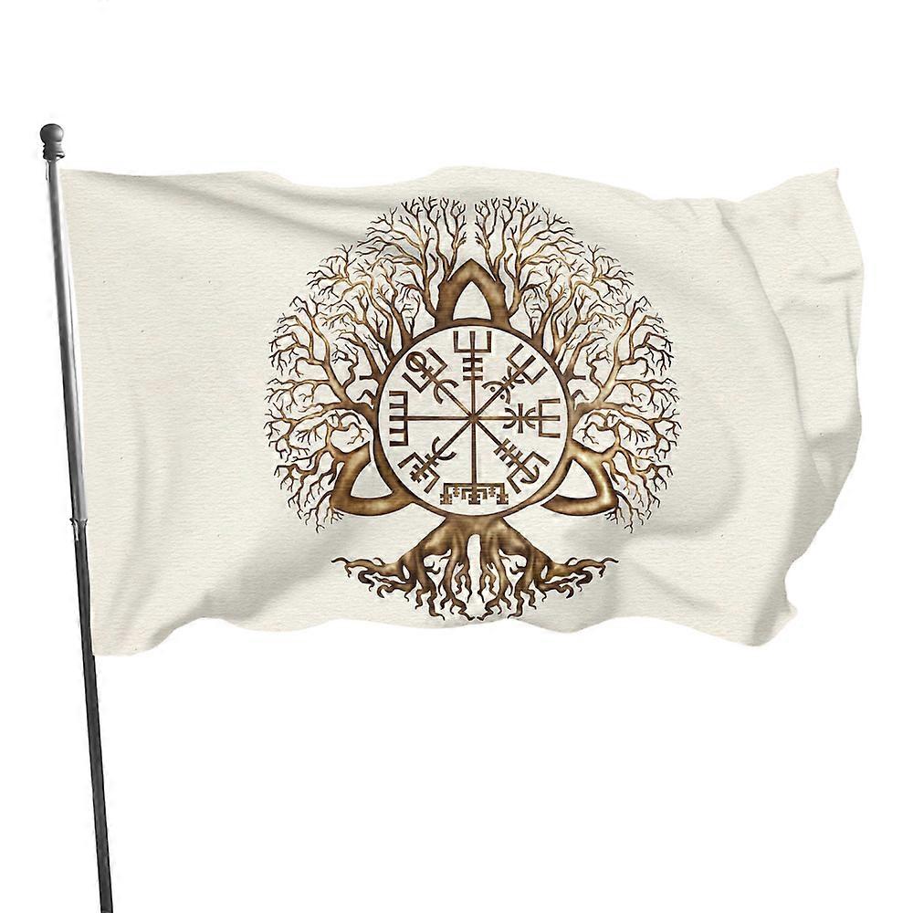 Yggdrasil Tree Runes Flag Viking Tree of Life Flags Norse Mythology ...