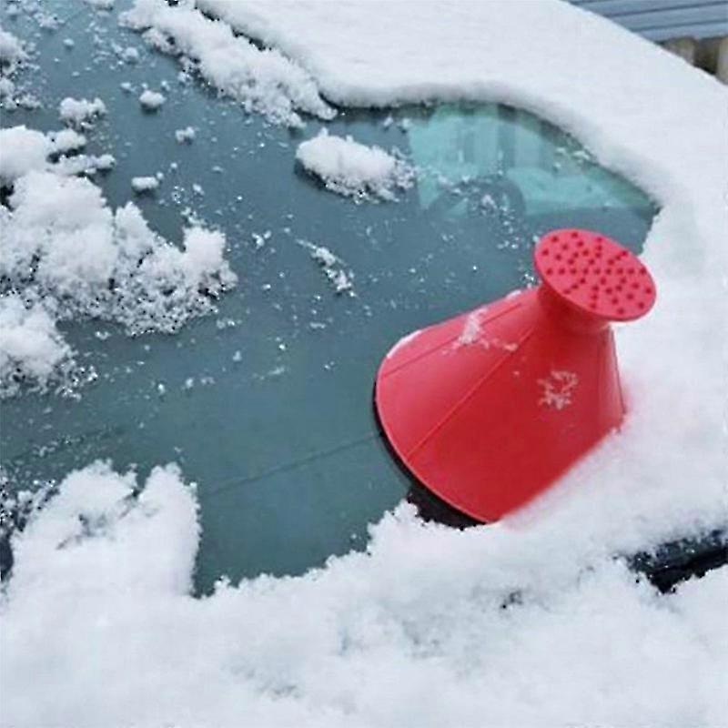 Car Windshield Magical Ice Scraper Snow Removal Tool Cone Shaped Round ...