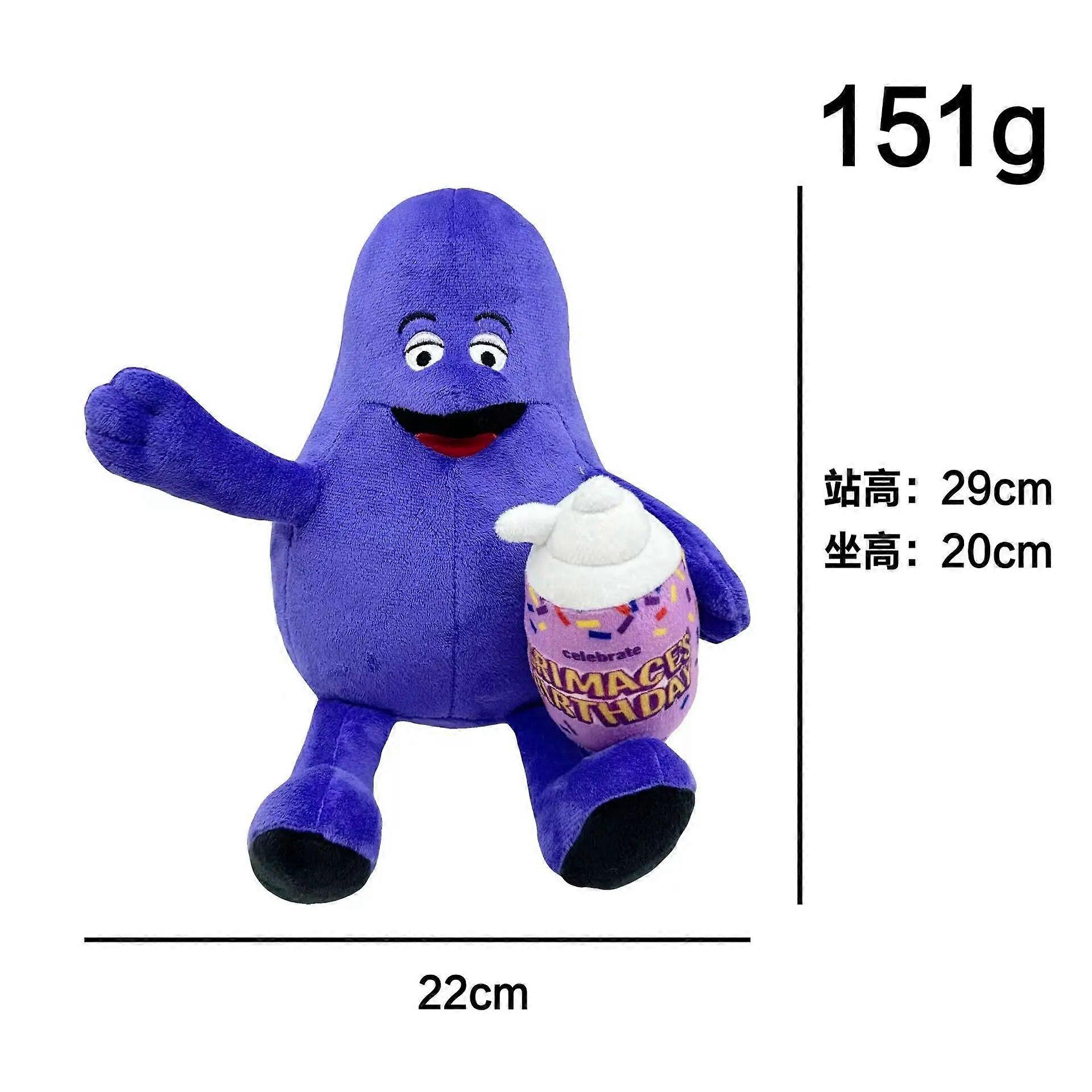 1-2pcs Grimace Birthday Grimace Plush Toy Grimace Shake Plush Color ...