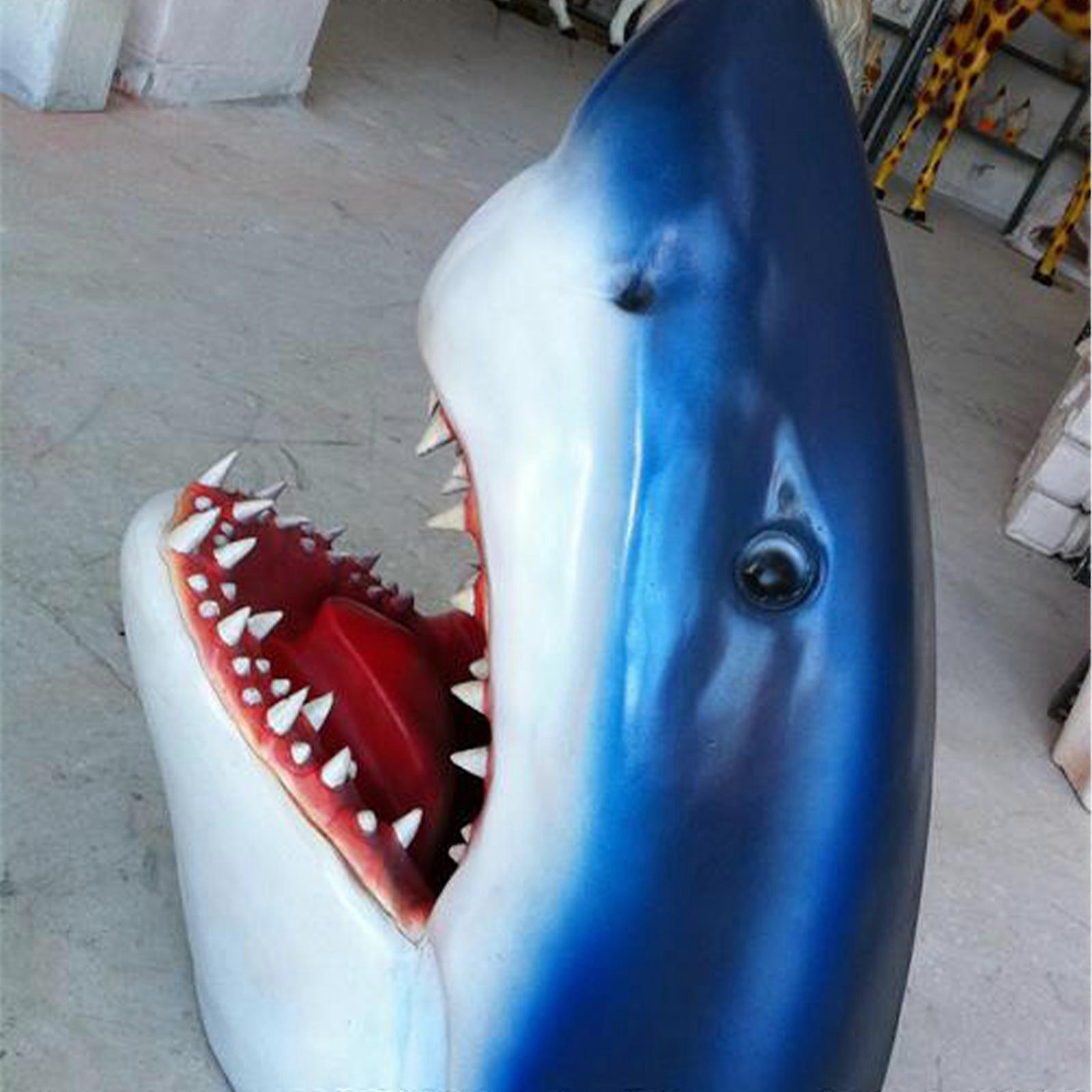 New Arrive Great White Shark Head Sculpture Shark Week Decorations and ...