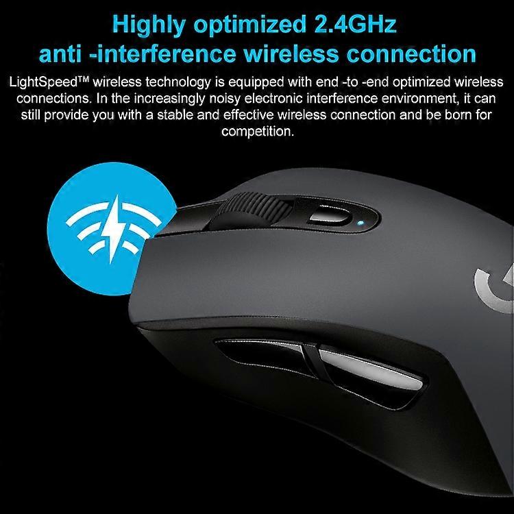 Logitech G603 Hero LIGHTSPEED 12000DPI 2.4GHz Wireless Bluetooth Dual Mode Mouse (Black) | Fruugo UK