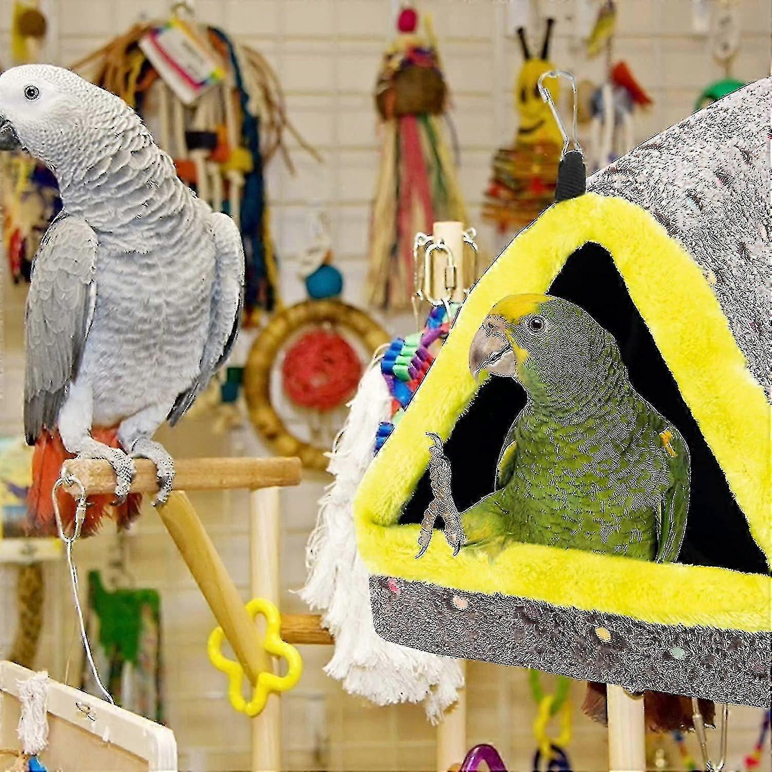 Plush Snuggle Bird Hammock Hanging Snuggle Cave Happy Hut Bird Parrot Hideaway | Fruugo UK