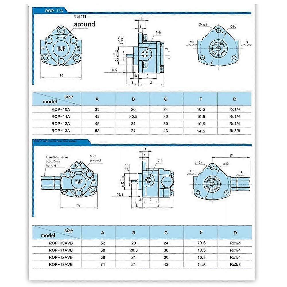 2025 New Cycloid Oil Pump -13AVB Pressure Adjustable Triangle Pump ...