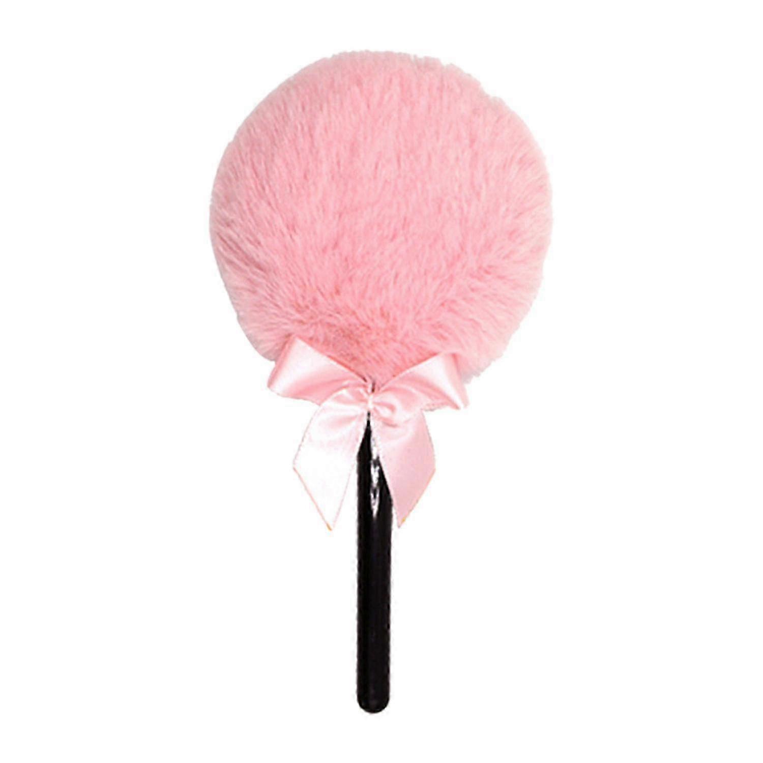 Powder Puff with Handle Reusable Long Hair Lollipop Shape Portable ...