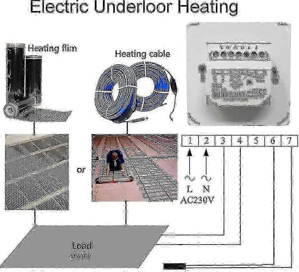 Mechanical 220v 16a Manual Underfloor Heating Thermostats Electric ...