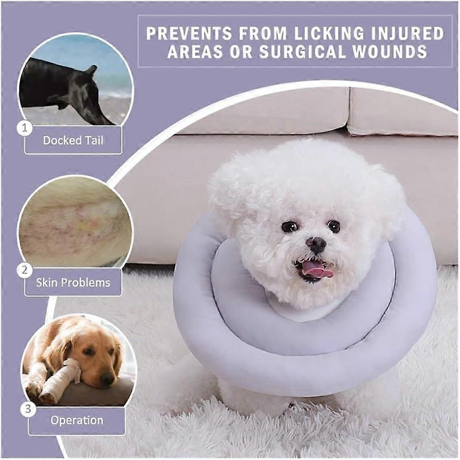 Pet Protective Collar Elizabethan Style Adjustable Rose Pink Size M For ...