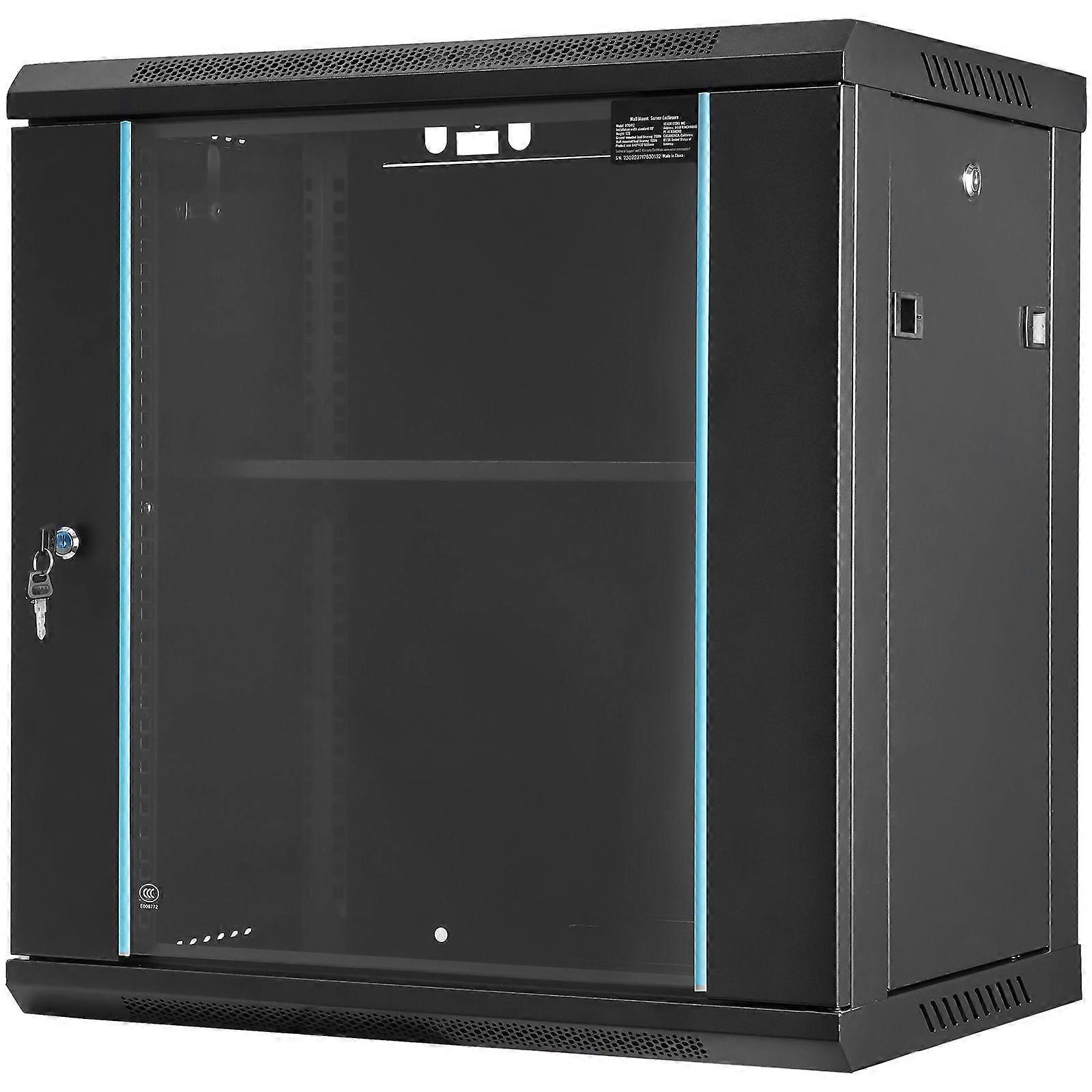 12U Wall Mount Network Server Cabinet, 15.5'' Deep, Server Rack Cabinet ...