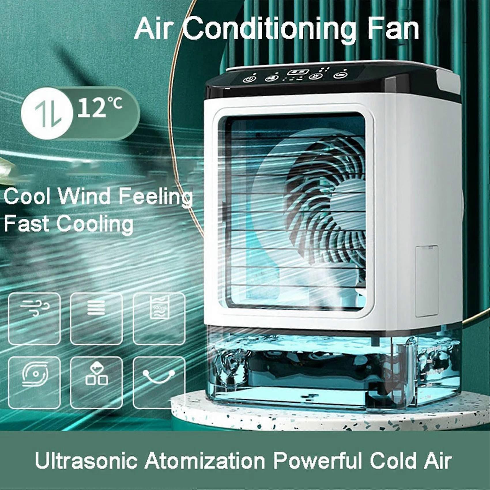 2X Portable Air Conditioner Portable Fan Dual Spray Ultrasonic ...