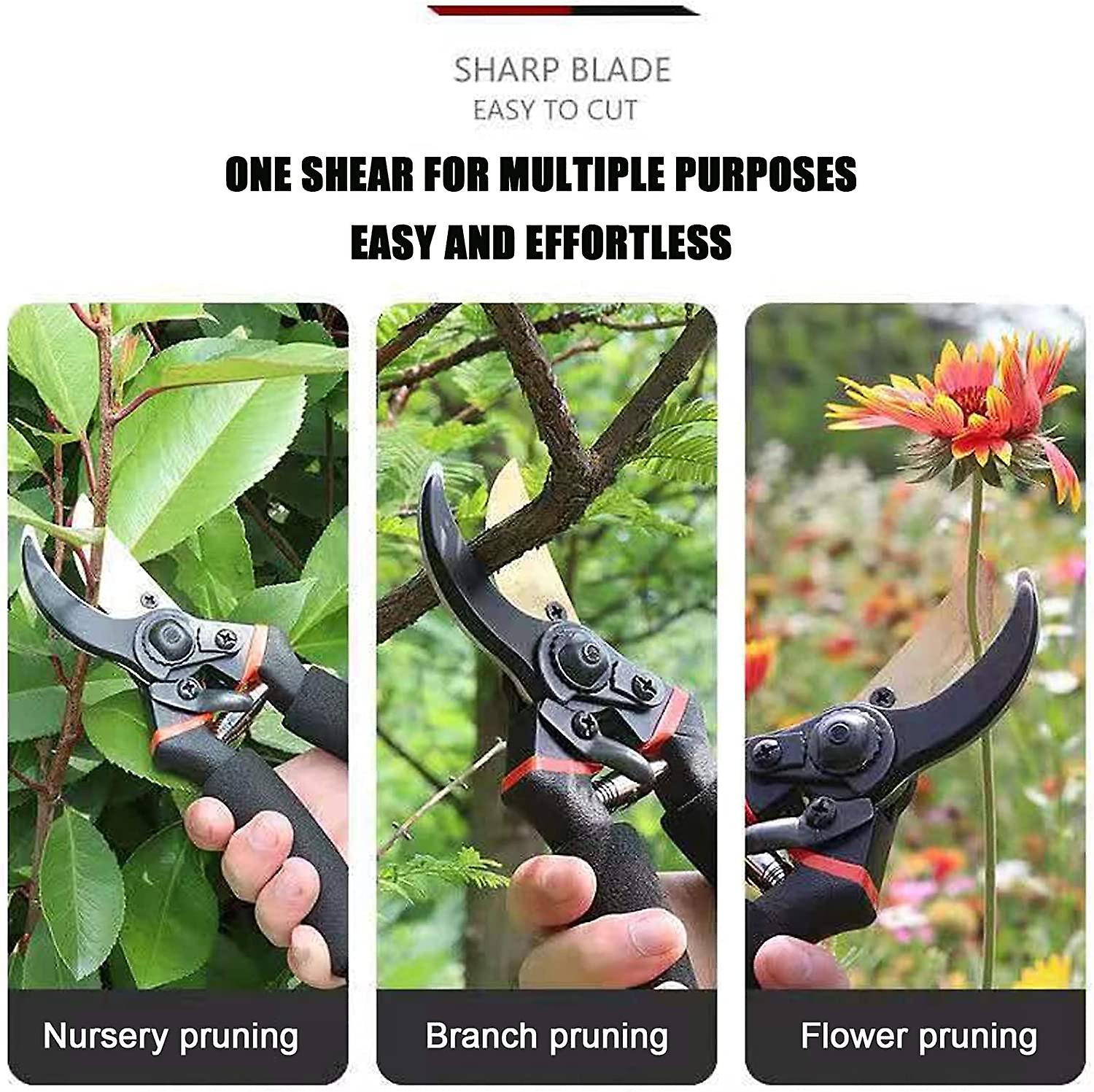 1PC Heavy Duty Garden Secateurs Hand Pruning Shears Aluminium Rust ...