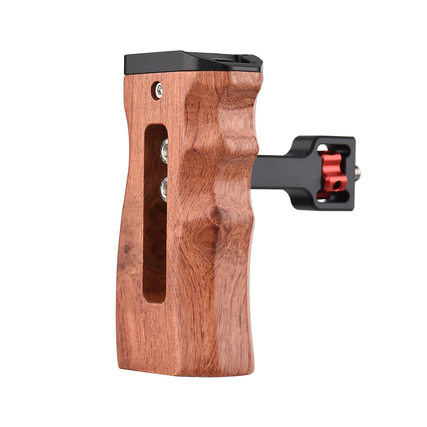 Adjustable Wooden Camera Cage Handle Left/Right Side Hand Grip 1/4 Inch ...