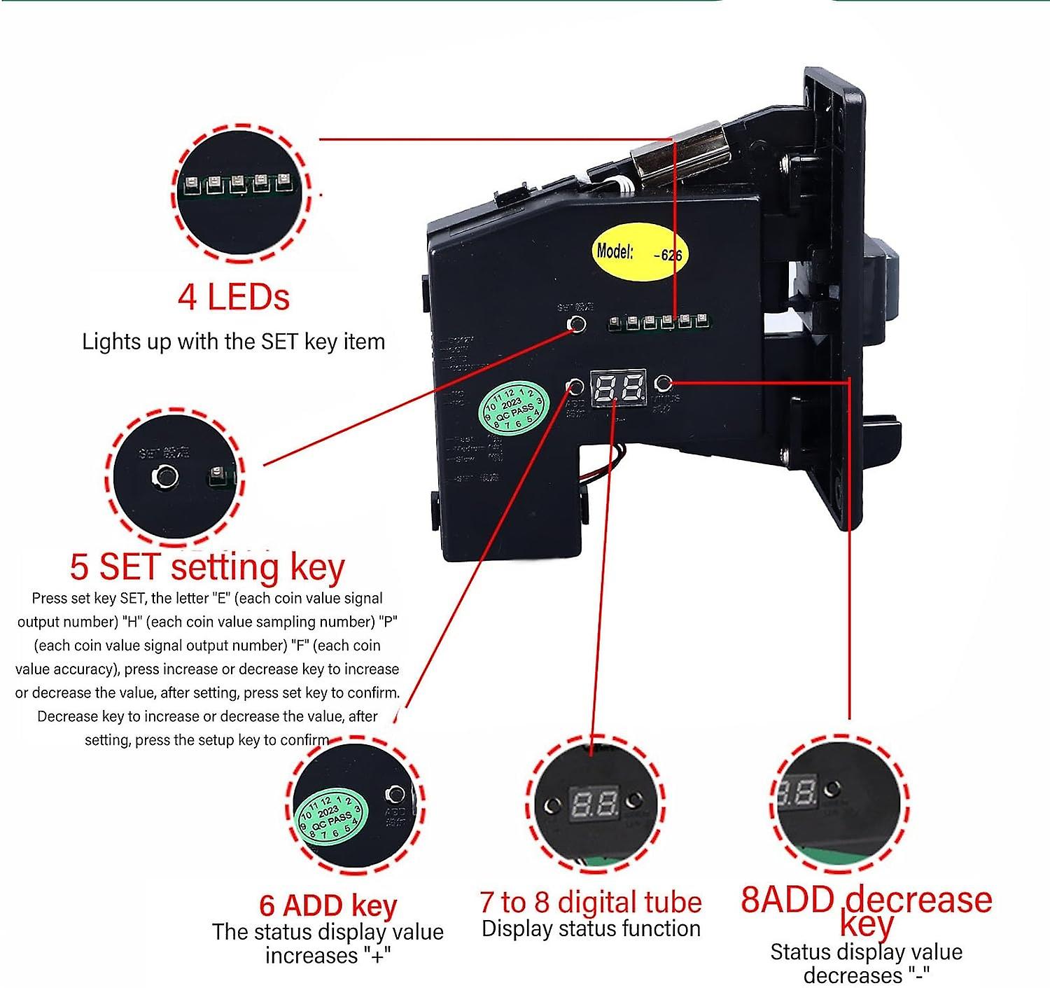 Multi Coin Acceptor Professional High Accuracy Fast Recognition ...