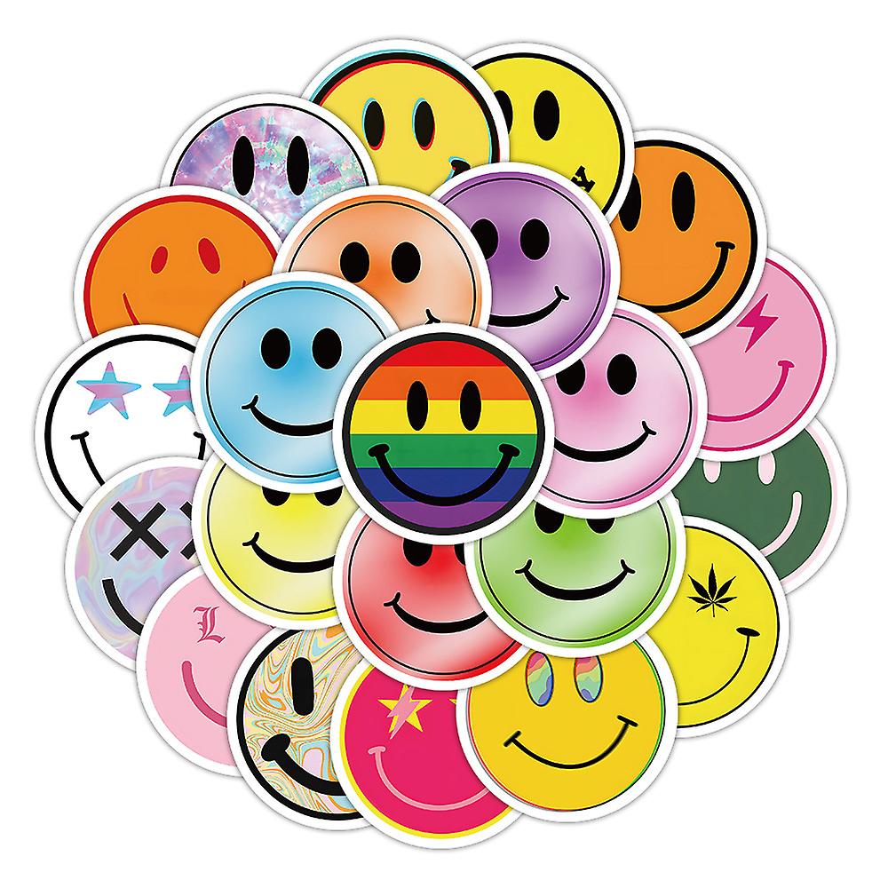 50 Sweet Smiley Stickers Positive Happy Symbols Waterproof Vinyl ...