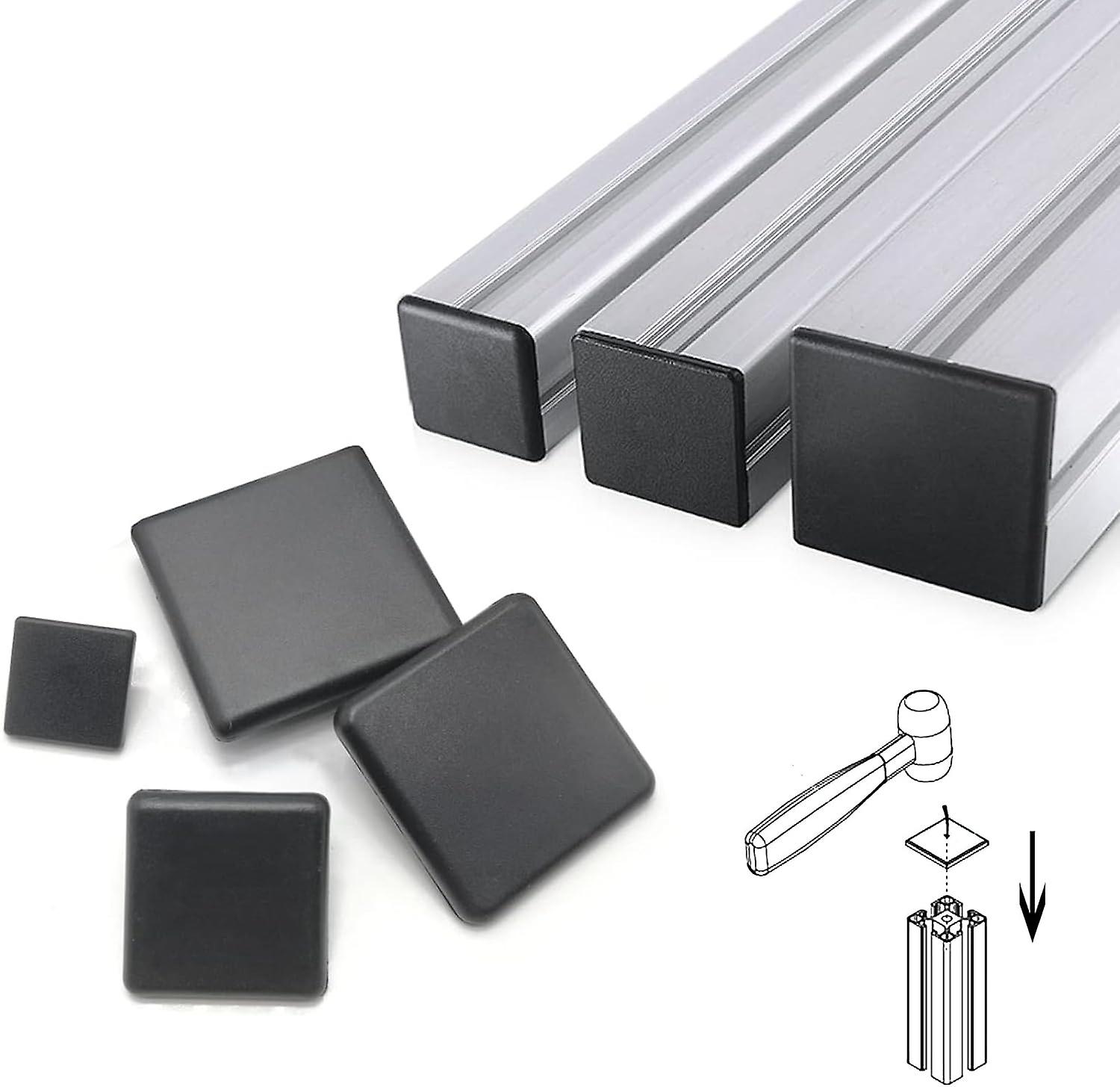 40 Pieces Aluminum Extrusion End Caps, 30 x 30 mm Aluminum Profile End ...