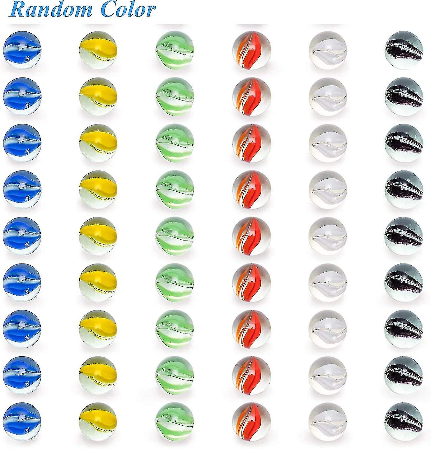 100 Pieces Traditional Assorted Colorful Classic Retro Glass Marbles ...