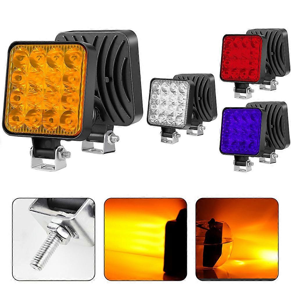 48w 16LED Car Work Light Pod Lighting Truck Off Road Tractor 12v Auto ...