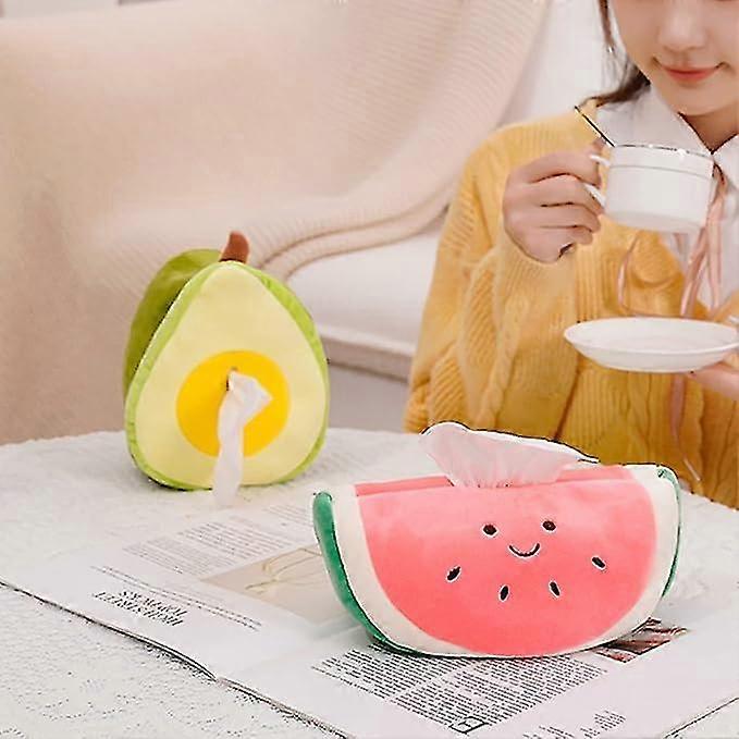 Kawaii Fruit Cute Tissue Box Cover, Watermelon Tissue Dispenser, Tissue ...