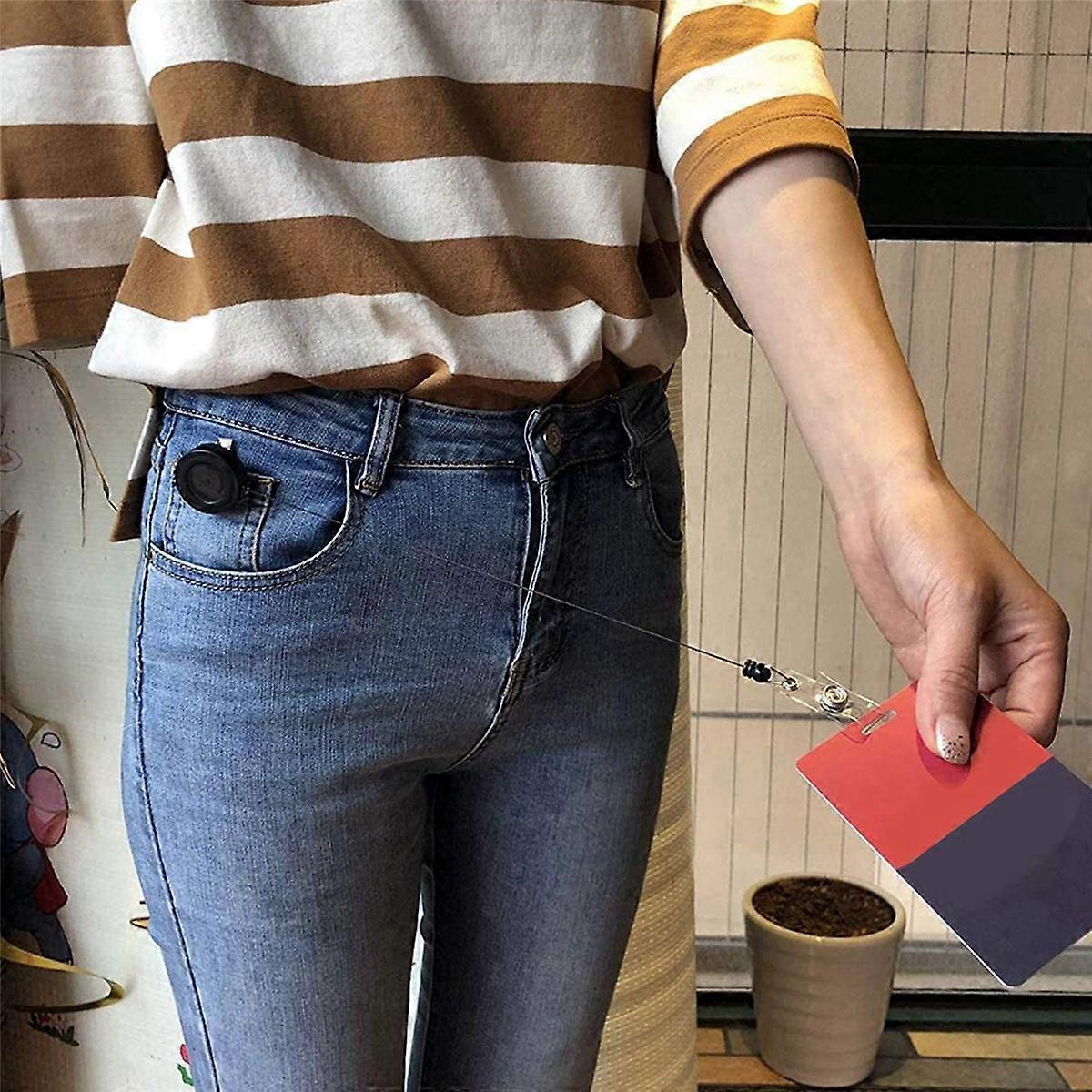 4 Pack - Retractable ID Name Badge Holder Reels with Swivel Alligator ...